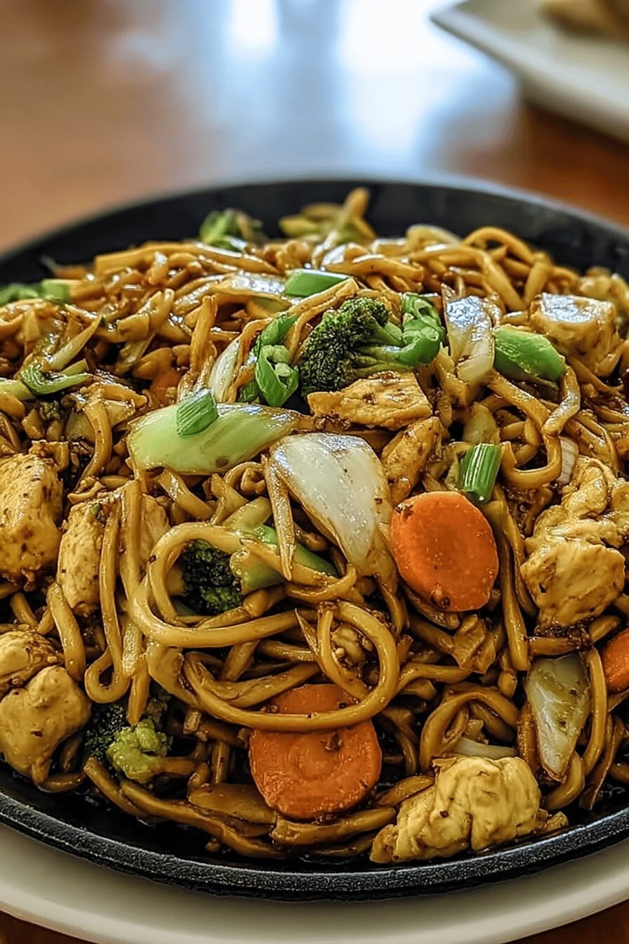 Garlic Chicken Lo Mein Recipe With Savory Sauce In 20 Minutes