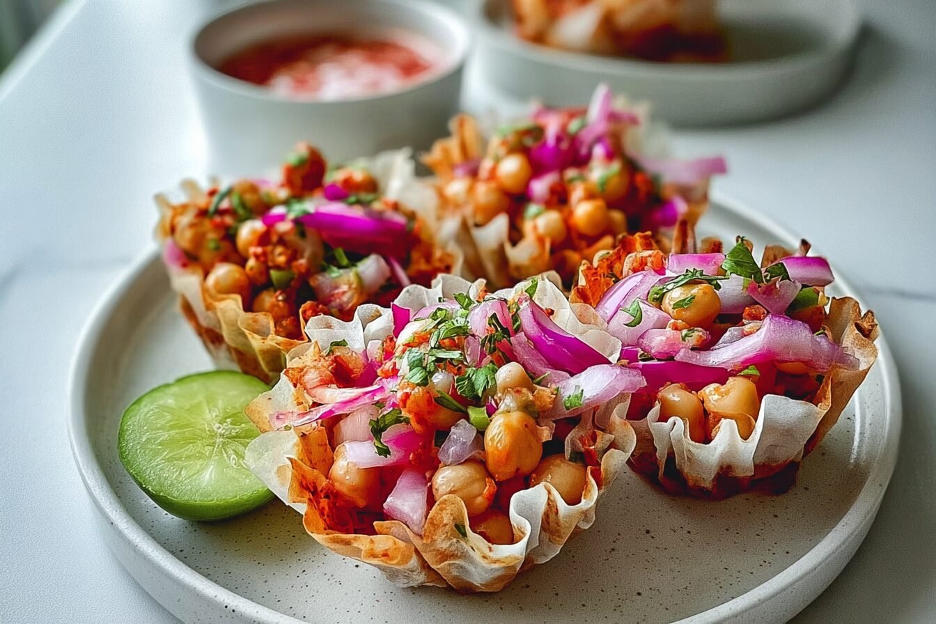 Crispy Rice Paper Cups Recipe With Salmon And Avocado Filling
